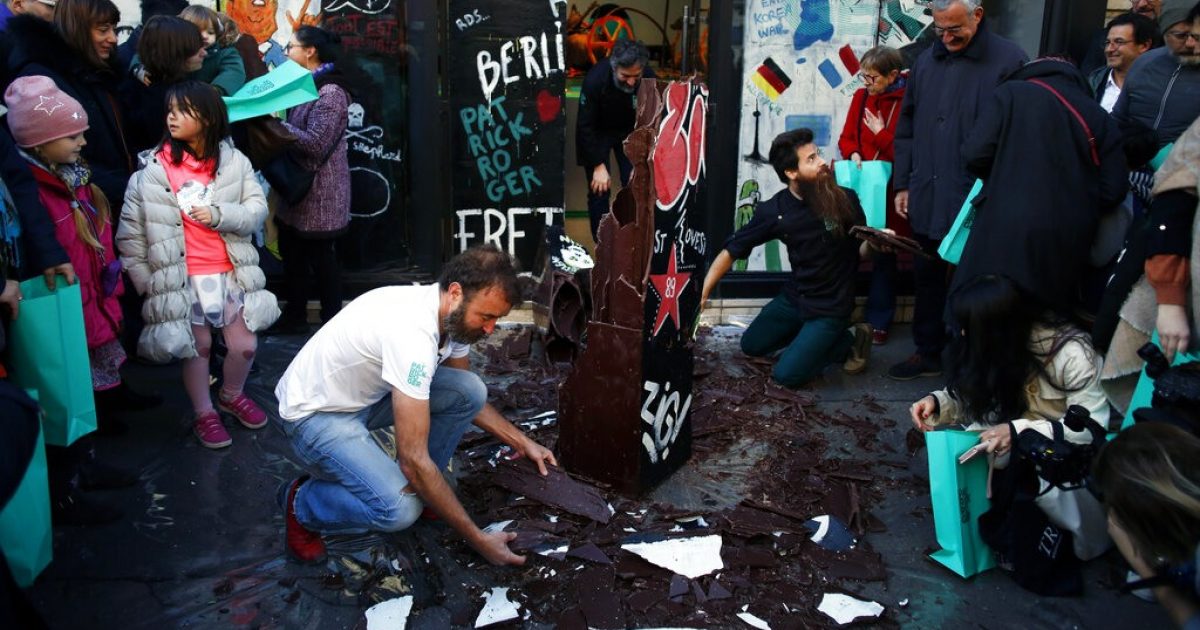 Kicker: Tearing down Berlin’s chocolate wall | WORLD