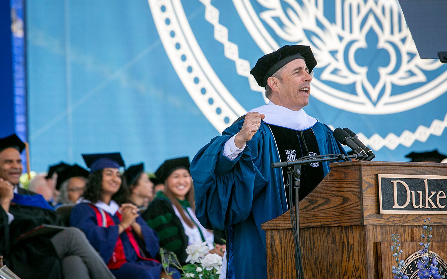 Protesters briefly disrupt Duke commencement speaker Jerry… | WORLD